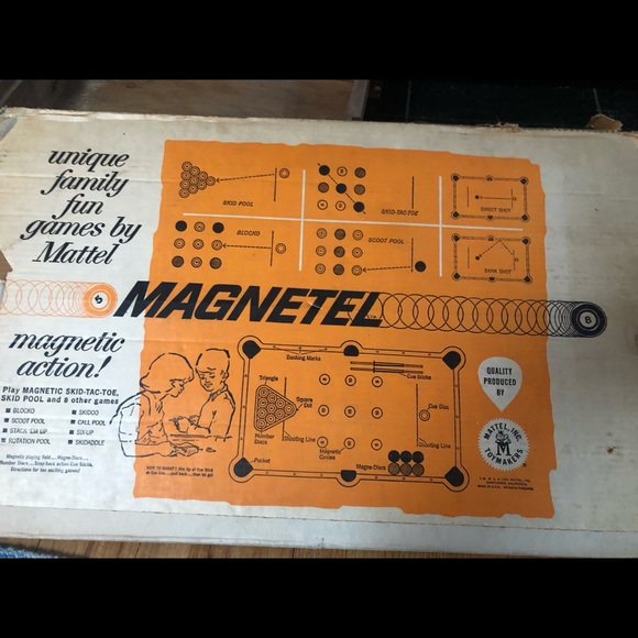 Toys | Vintage Mattel 1961 Magnetel Magnetic Action Games | Poshmark